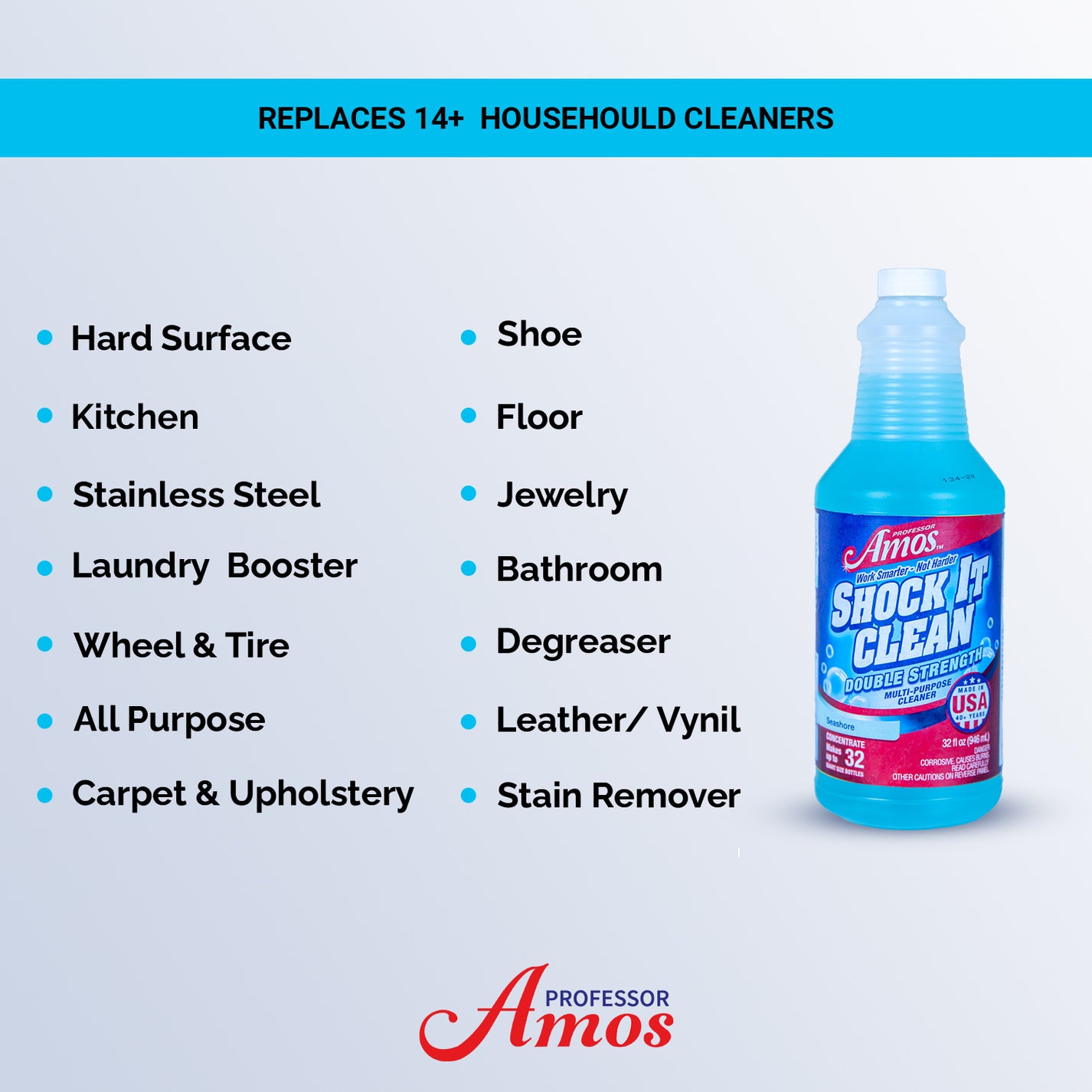 Shock It Clean ™ Double Strength Kit Makes Up To 32 Bottles | All ...